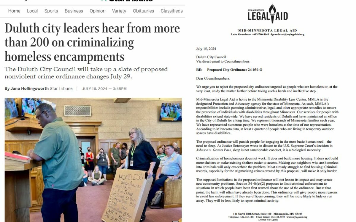Duluth City Council proposes ordinances, Legal Aid responds - Mid ...